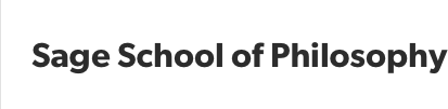 Sage School of Philosophy | Sage School of Philosophy